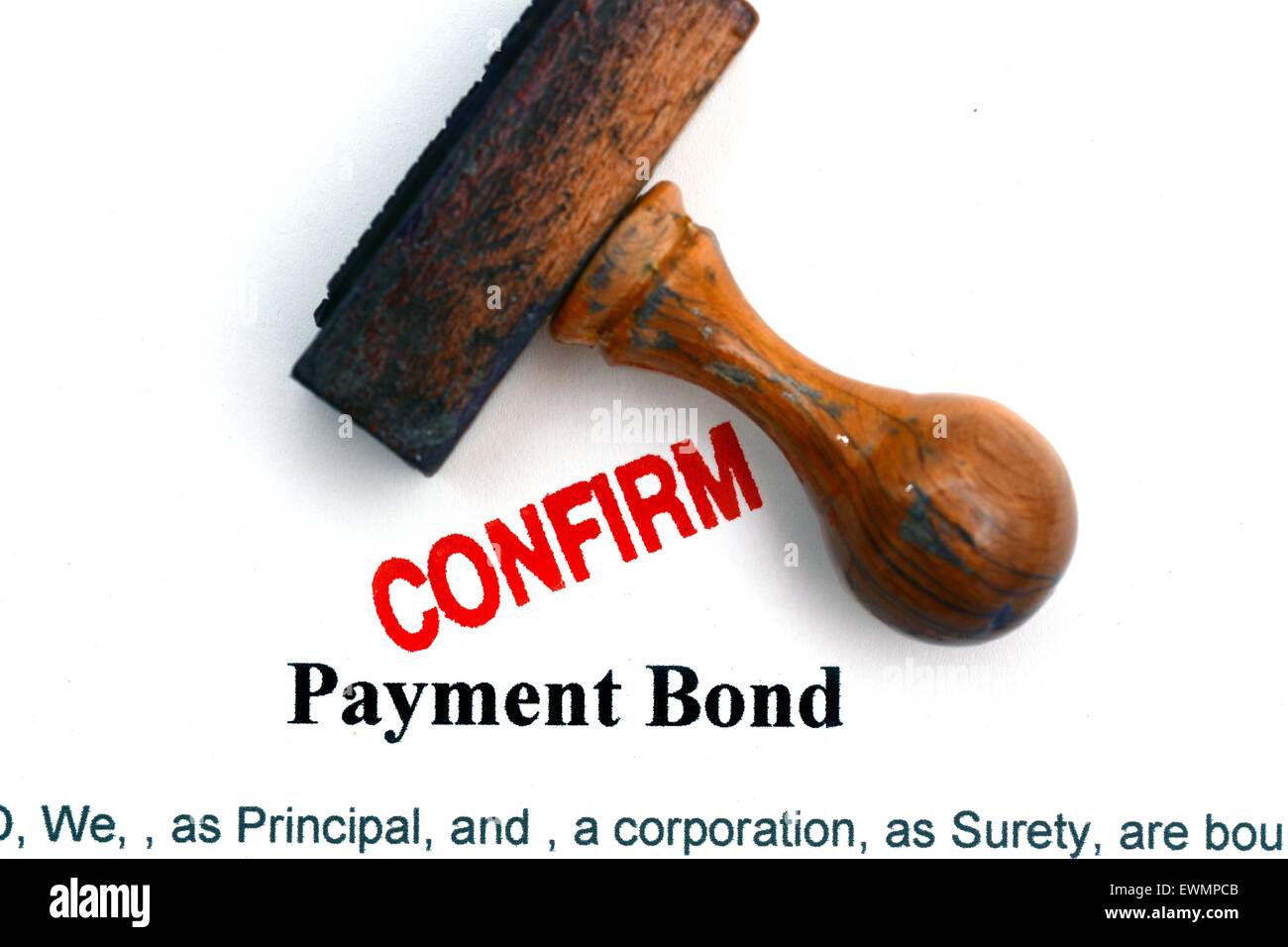 Payment bond hi-res stock photography and images - Alamy