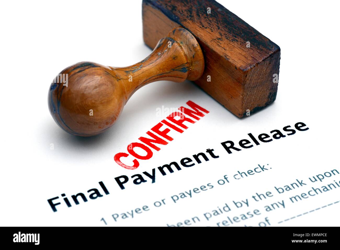 Payment form confirm Stock Photo - Alamy