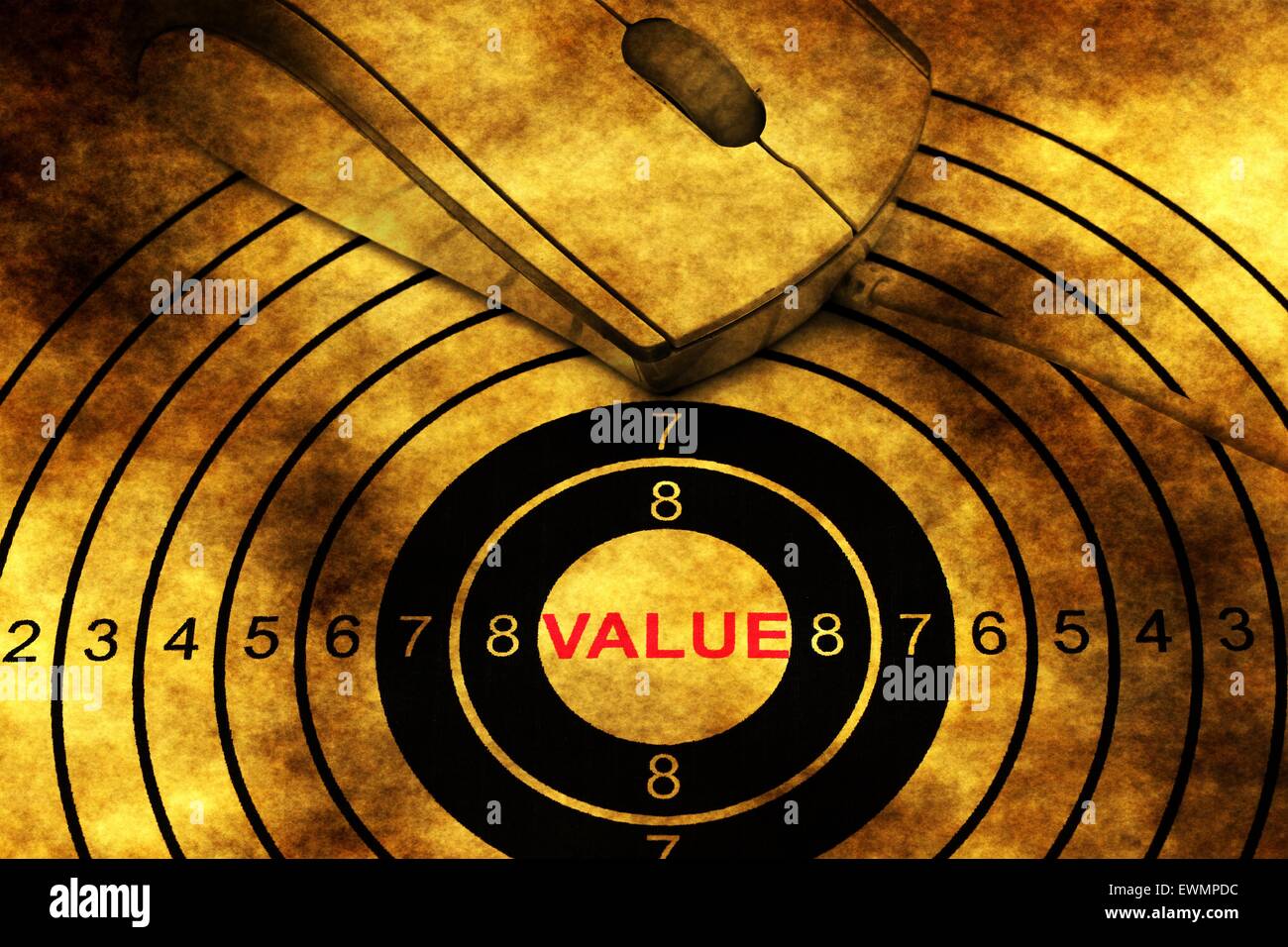 Value target and computer mouse Stock Photo - Alamy