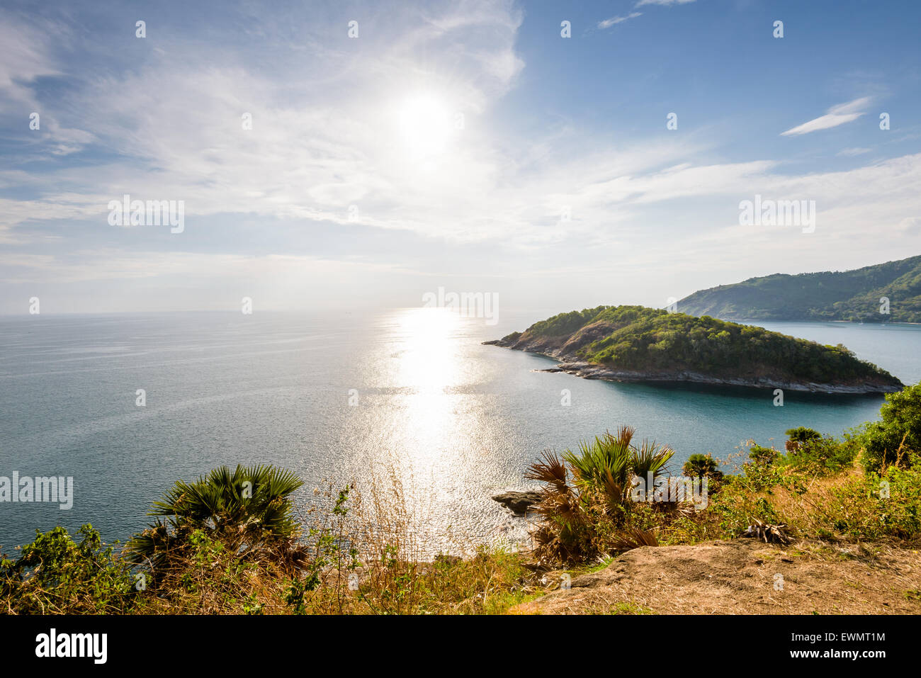 High angle view beautiful landscape of the island and Andaman sea from ...