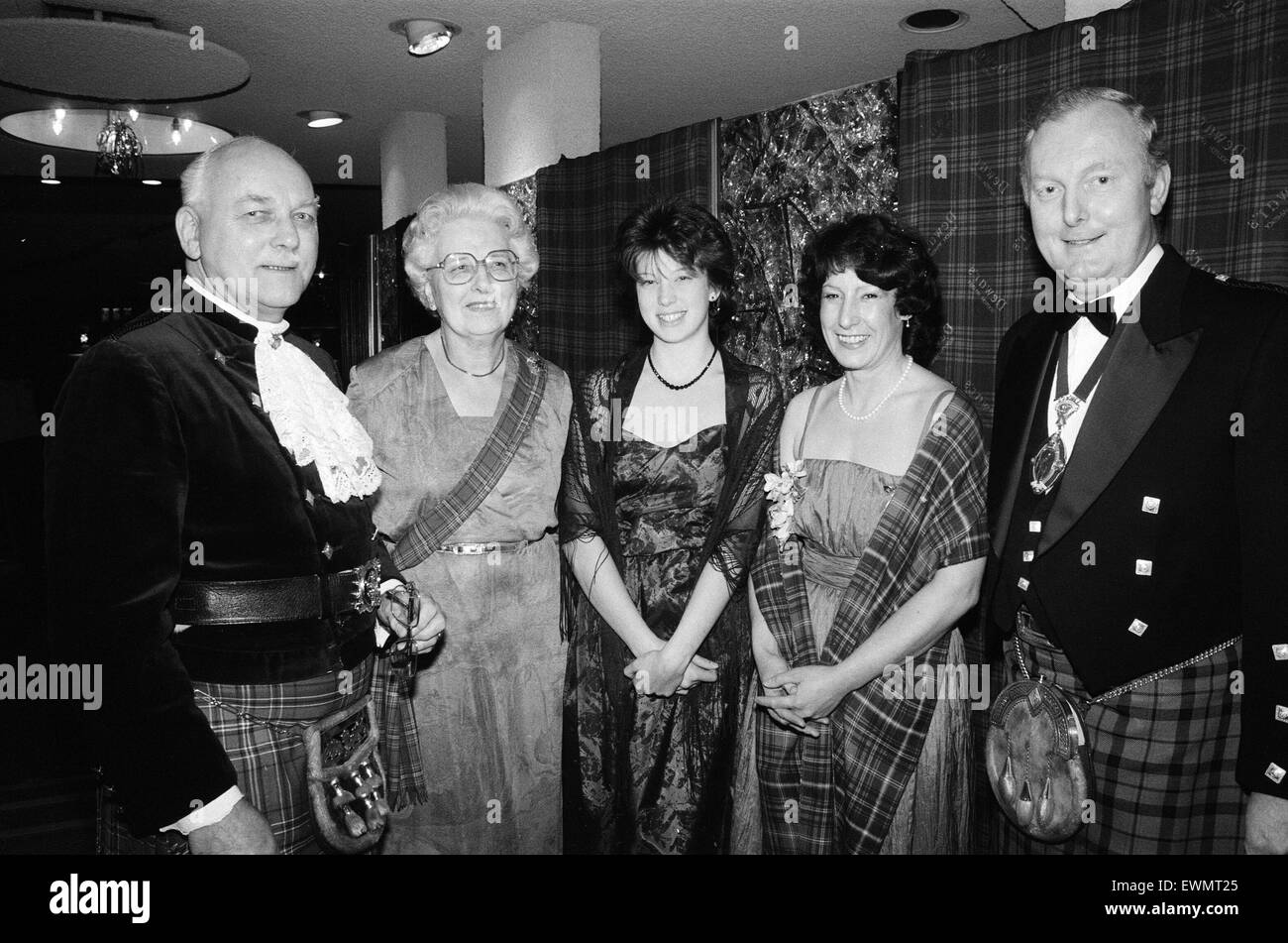 People celebrating New Years Eve at a Midland Scottish Hogmanay ball in ...