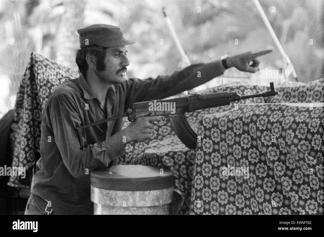 A Greek Cypriot soldier directing the operations inside the Ledra ...