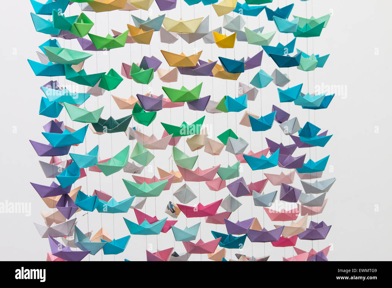 Origami paper hanging from ceiling hi-res stock photography and images ...