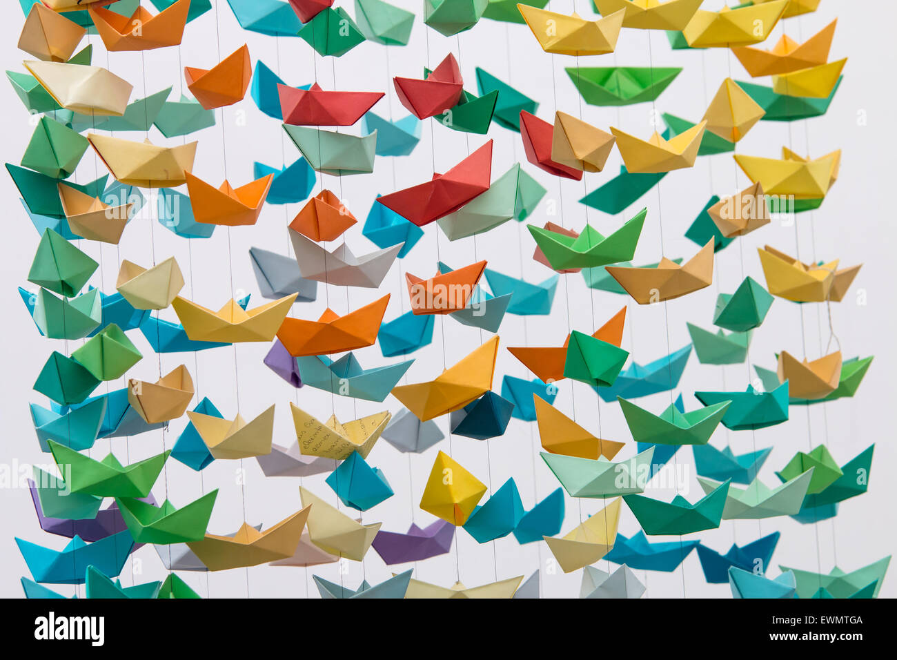 Origami paper hanging from ceiling hi-res stock photography and images ...