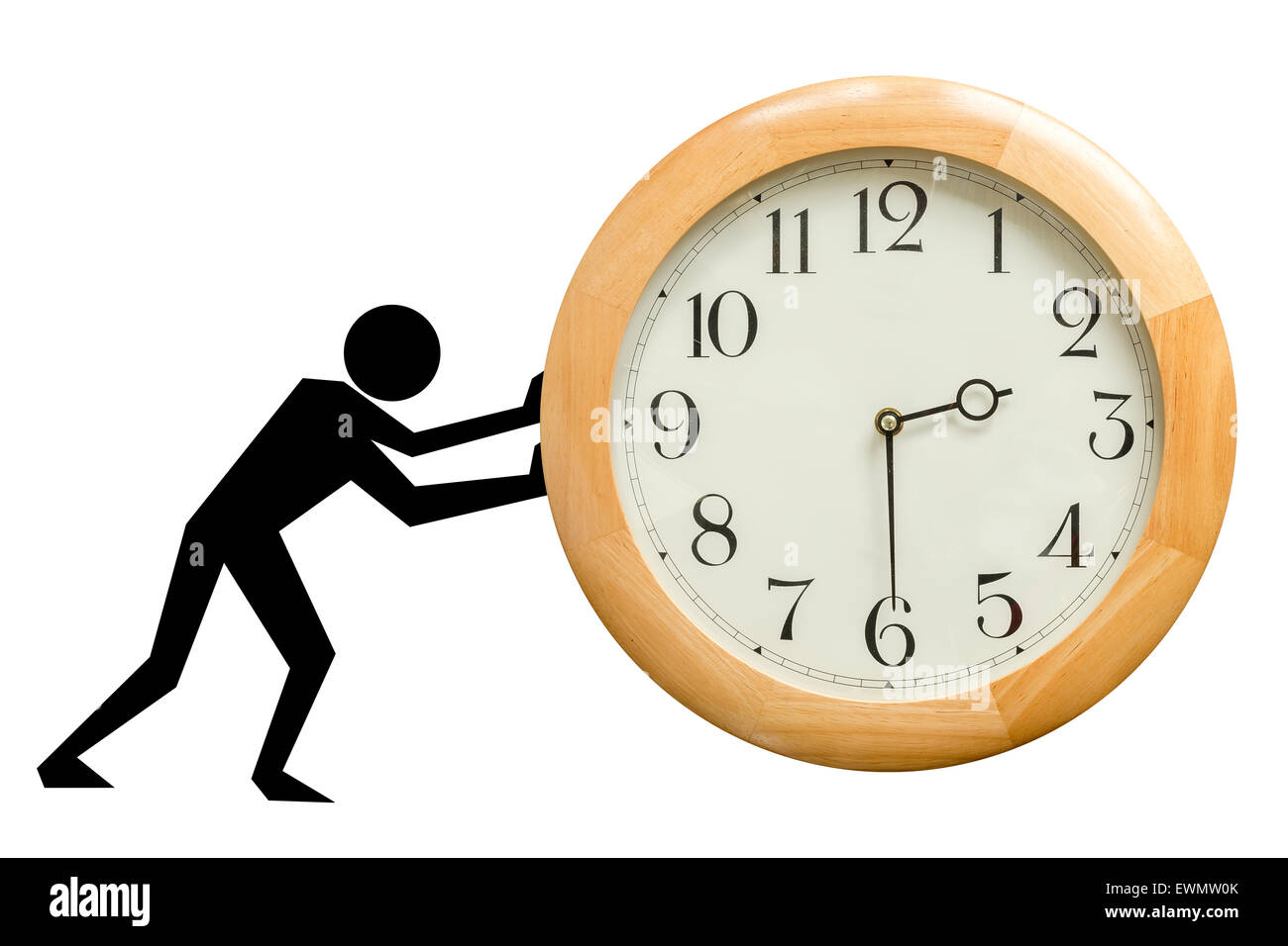 Clock with moving figures Cut Out Stock Images & Pictures - Alamy