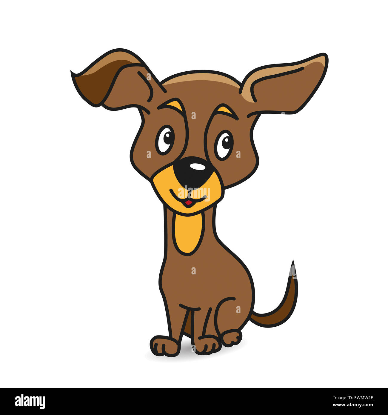 Cartoon illustration cute little puppy hi-res stock photography and ...
