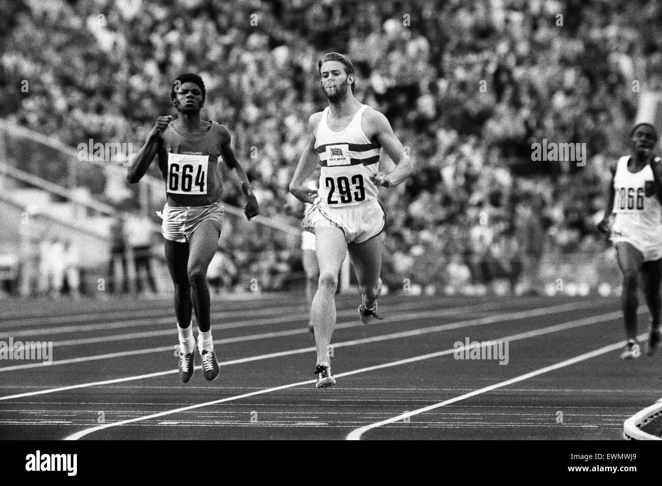 Bruce Ijirighwo and David Jenkins in the 400 metre race during the 1972 ...