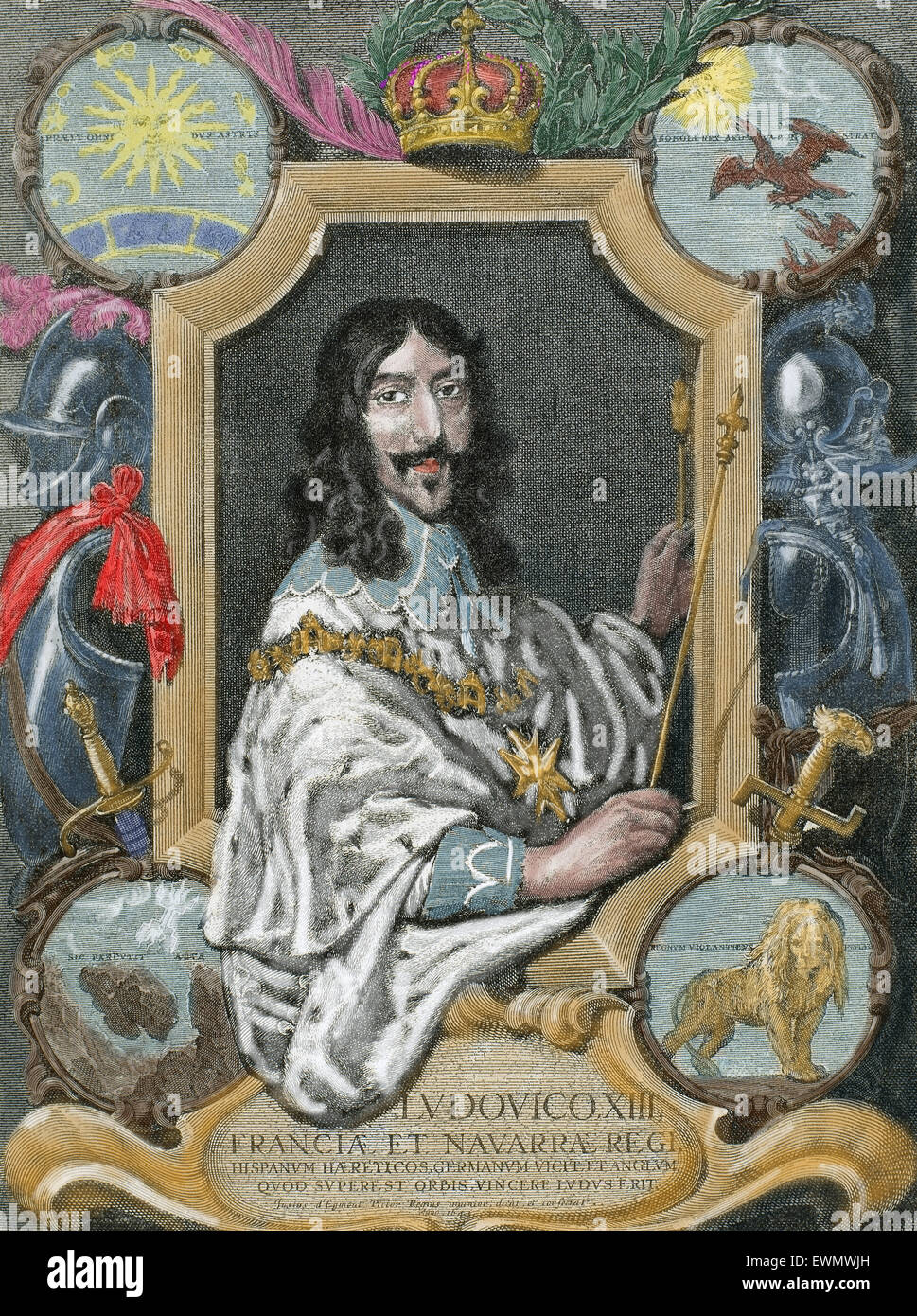 Louis XIII of France (1601-1643). Monarch of the House of Bourbon. King ...