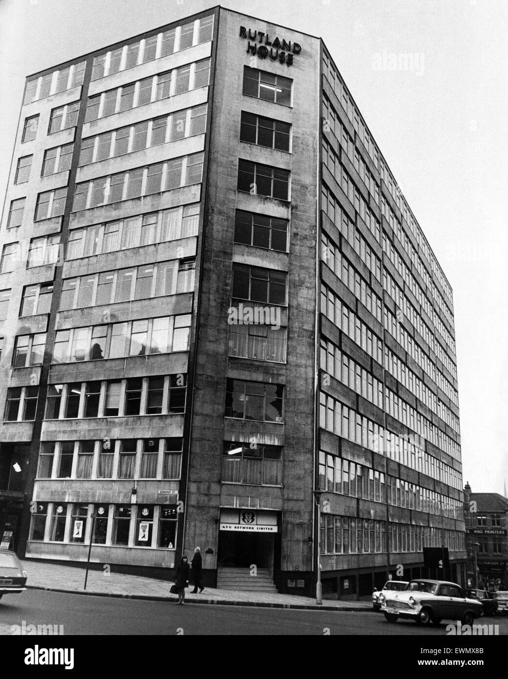 Headquarters for ATV, Rutland House, Edmund Street, Birmingham. Circa ...
