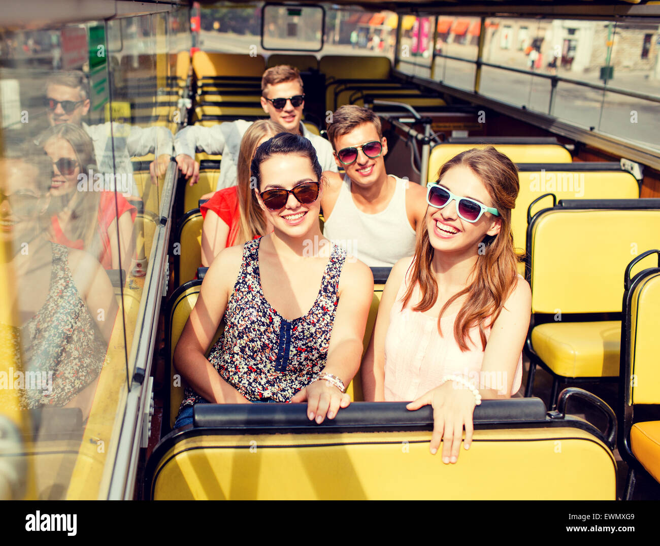 Group of men with bus hi-res stock photography and images - Alamy