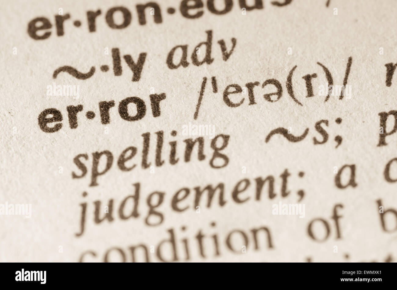 Error in text hi-res stock photography and images - Alamy