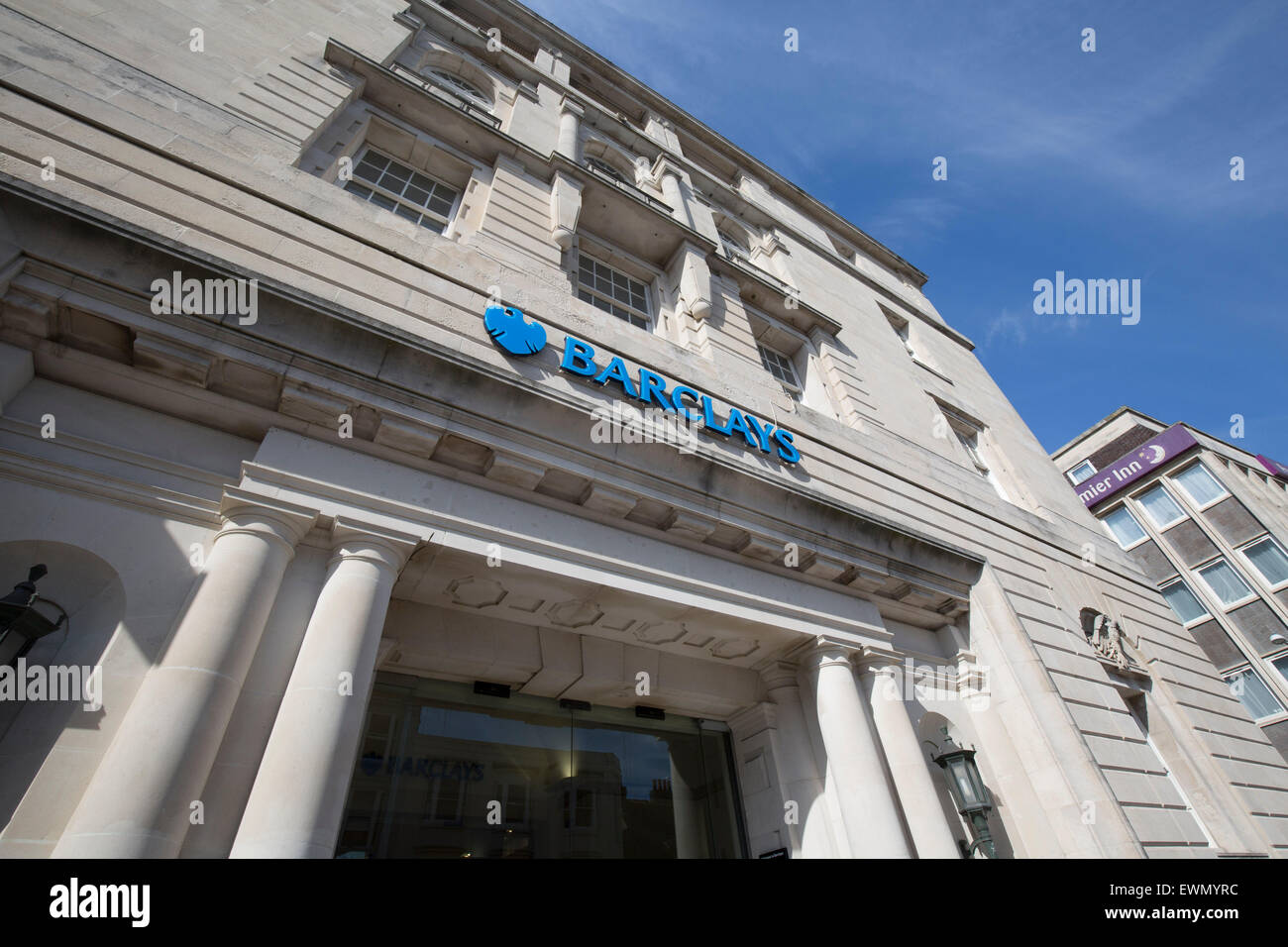 Barclays Bank sign building Stock Photo - Alamy