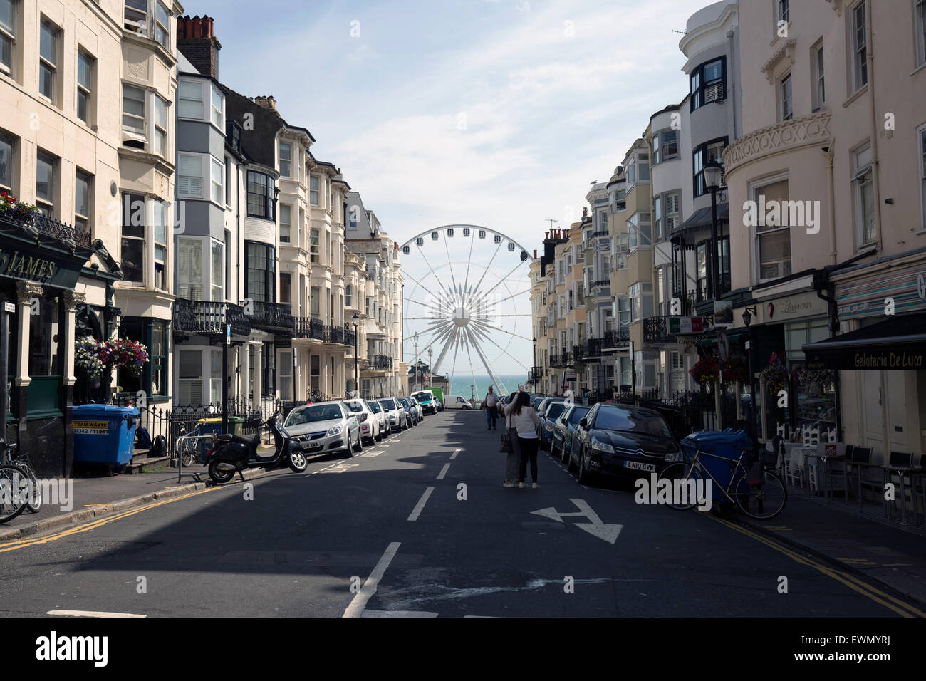 Kemptown area Brighton Wheel Stock Photo - Alamy