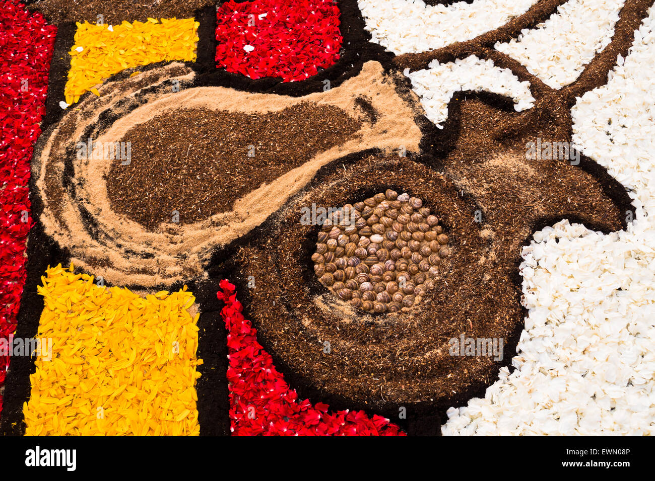 Infiorata baroque feast images made of flower petals, Noto, Sicily ...