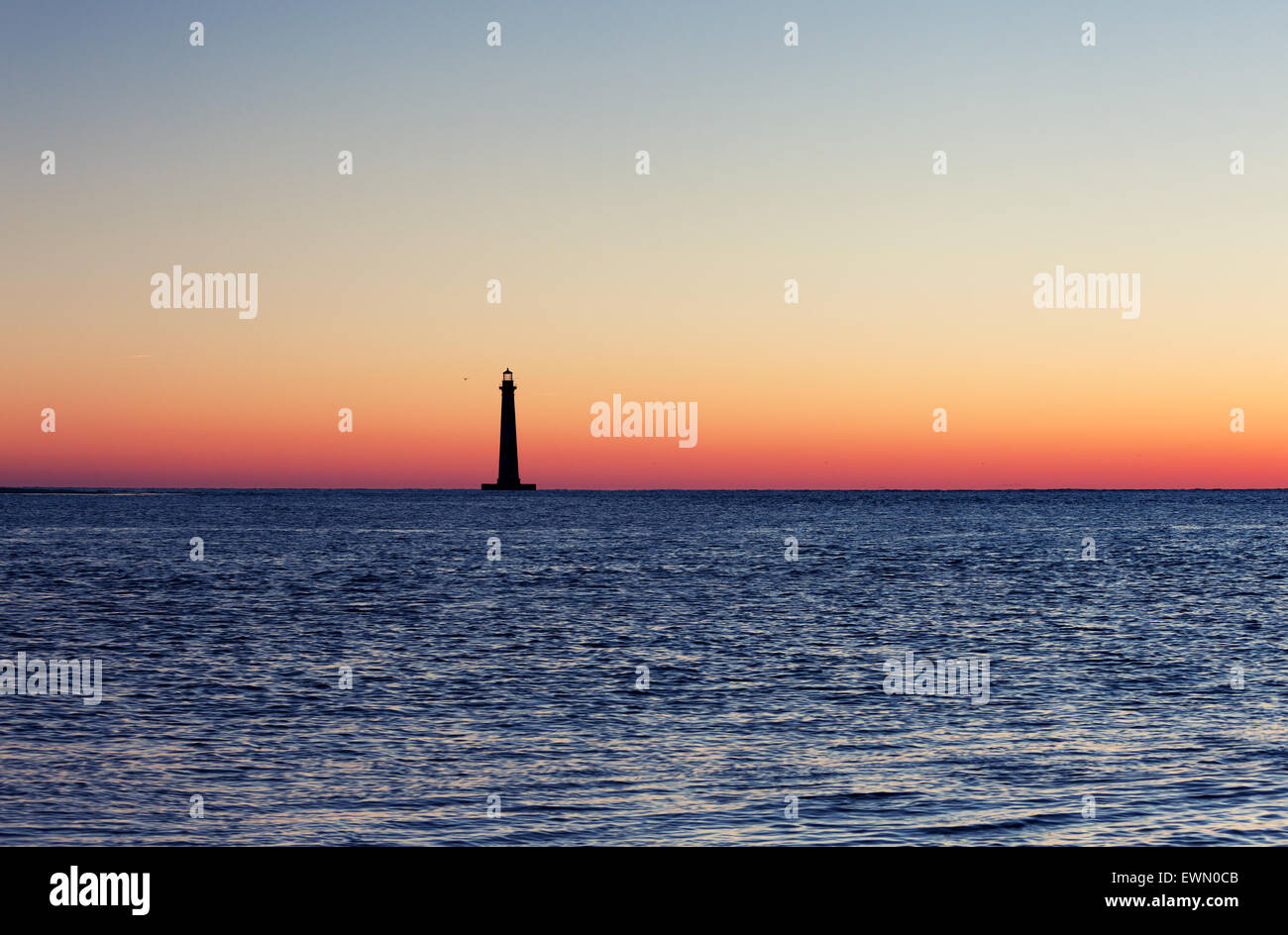 Morris Island Lighthouse at sunrise, South Carolina, USA Stock Photo ...