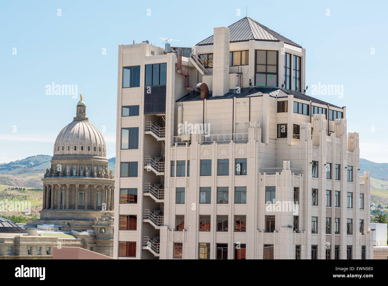 Unique view of Idaho capital with city building Stock Photo - Alamy