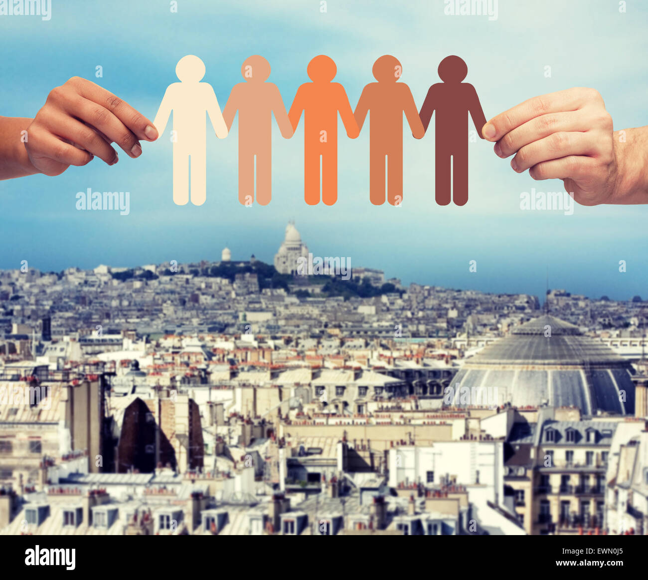 Multiracial people holding hands hi-res stock photography and images ...