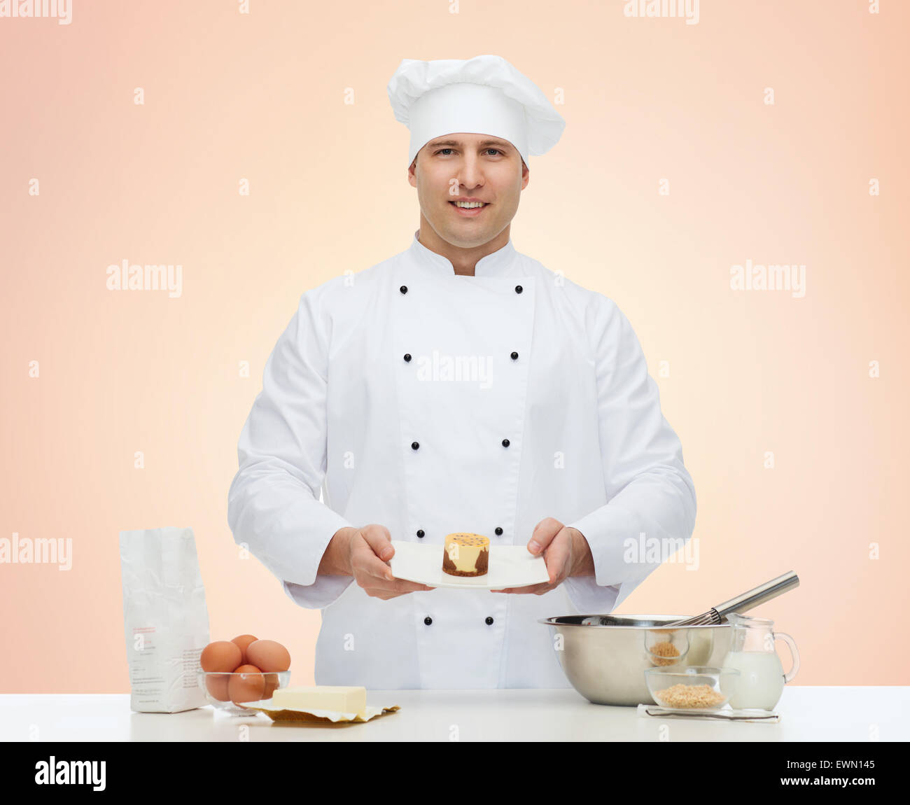 Young man holding baking hi-res stock photography and images - Alamy