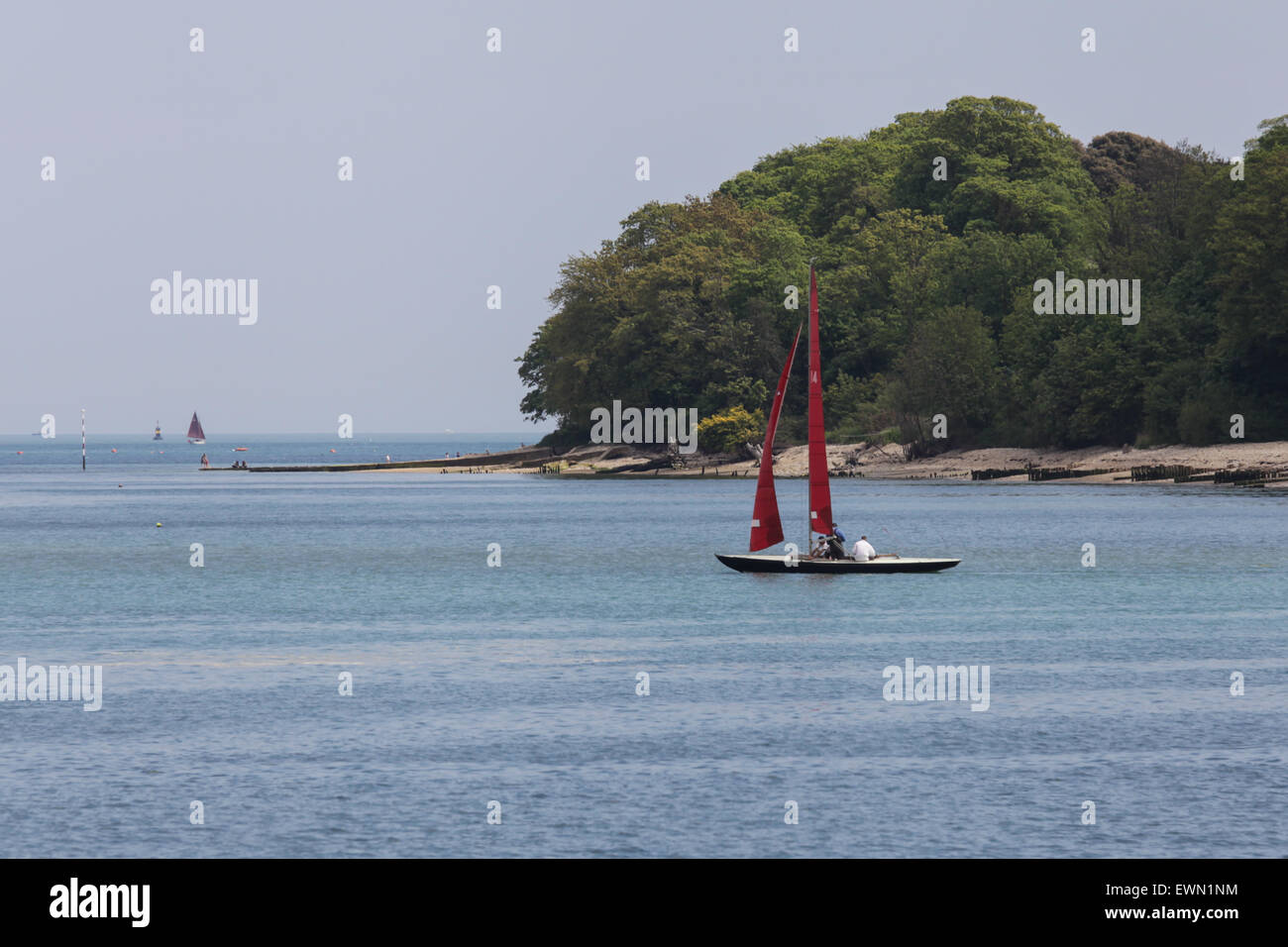 Sail boats sailing off Bembridge on the Isle of Wight Stock Photo - Alamy