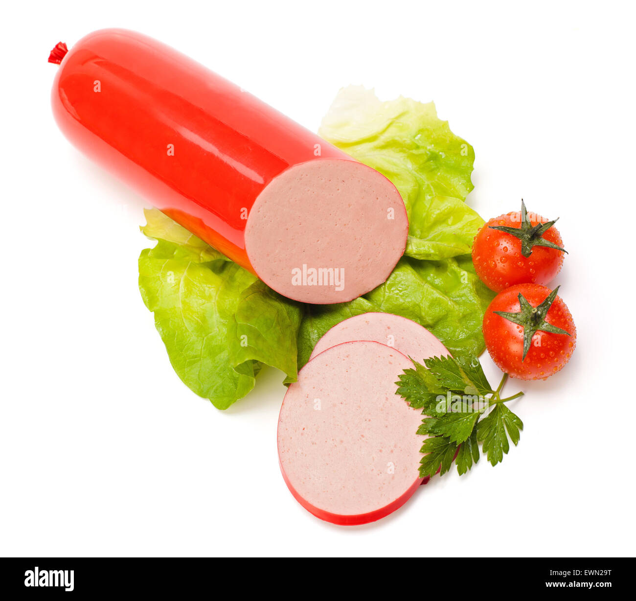 Meat sausage baloney sausage hi-res stock photography and images - Alamy
