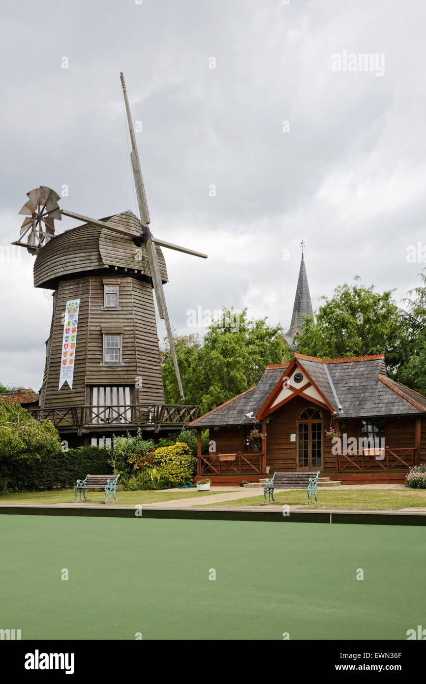 Residential smock, splash style windmill built in 1966 at Wraysbury ...