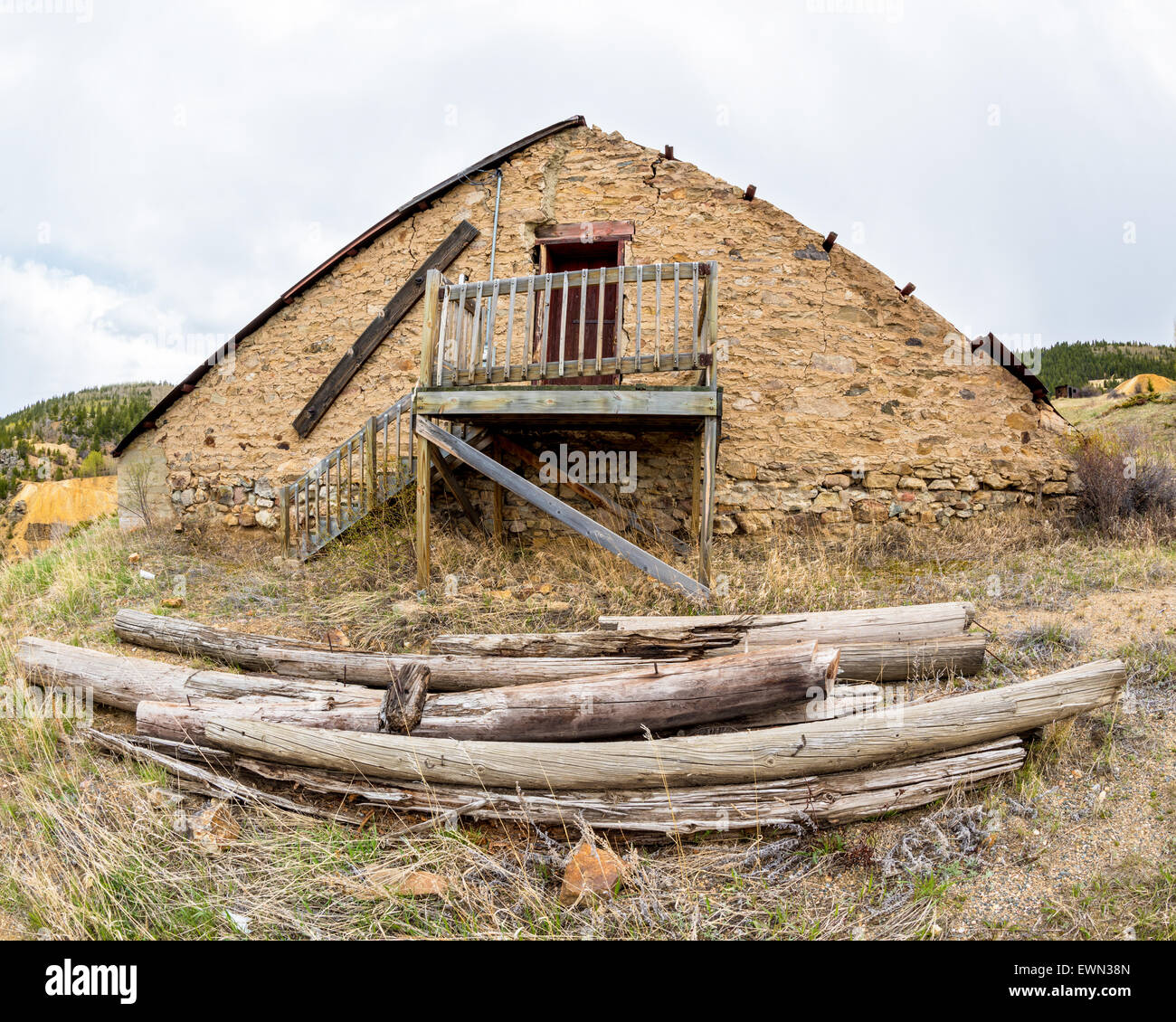 Old stone building in Colorado Stock Photo - Alamy