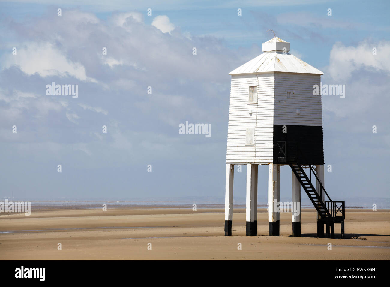 The lower lighthouse at Burnham-on-Sea in Somerset Stock Photo - Alamy