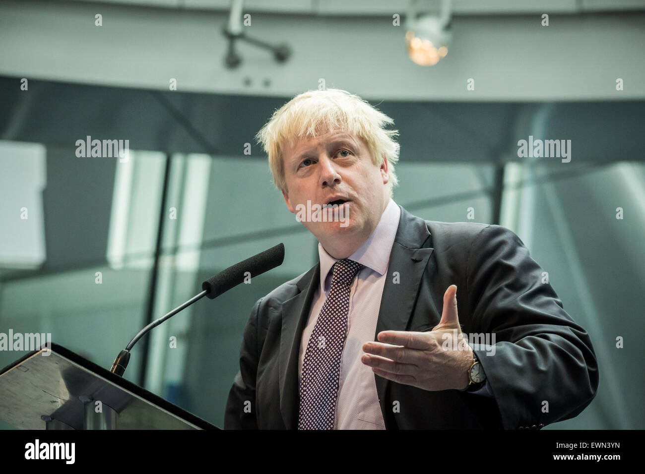 London, UK. 29th June, 2015. Boris Johnson launches zero emission ...