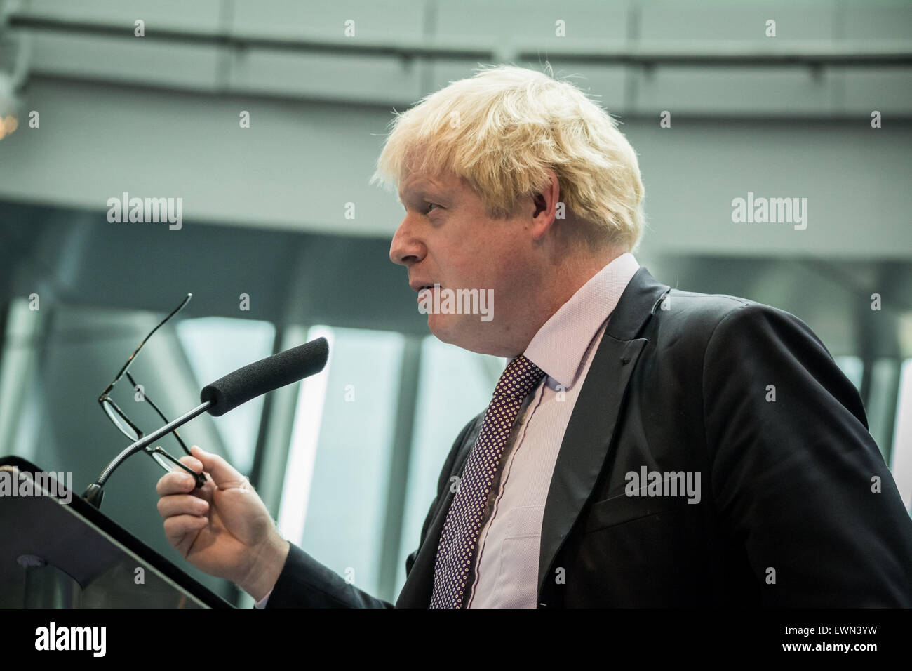 London, UK. 29th June, 2015. Boris Johnson launches zero emission ...