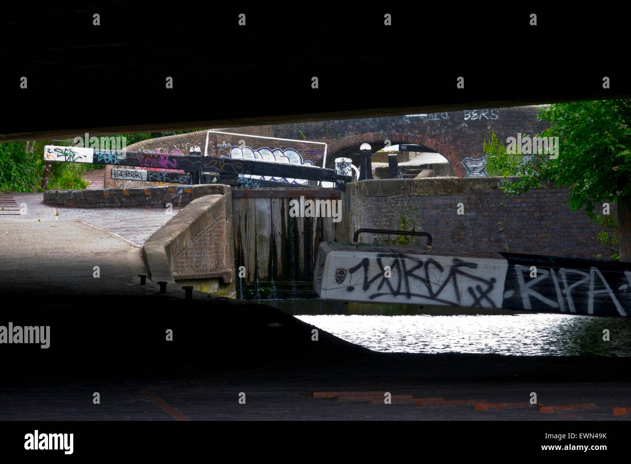 Graffiti under bridge hi-res stock photography and images - Alamy