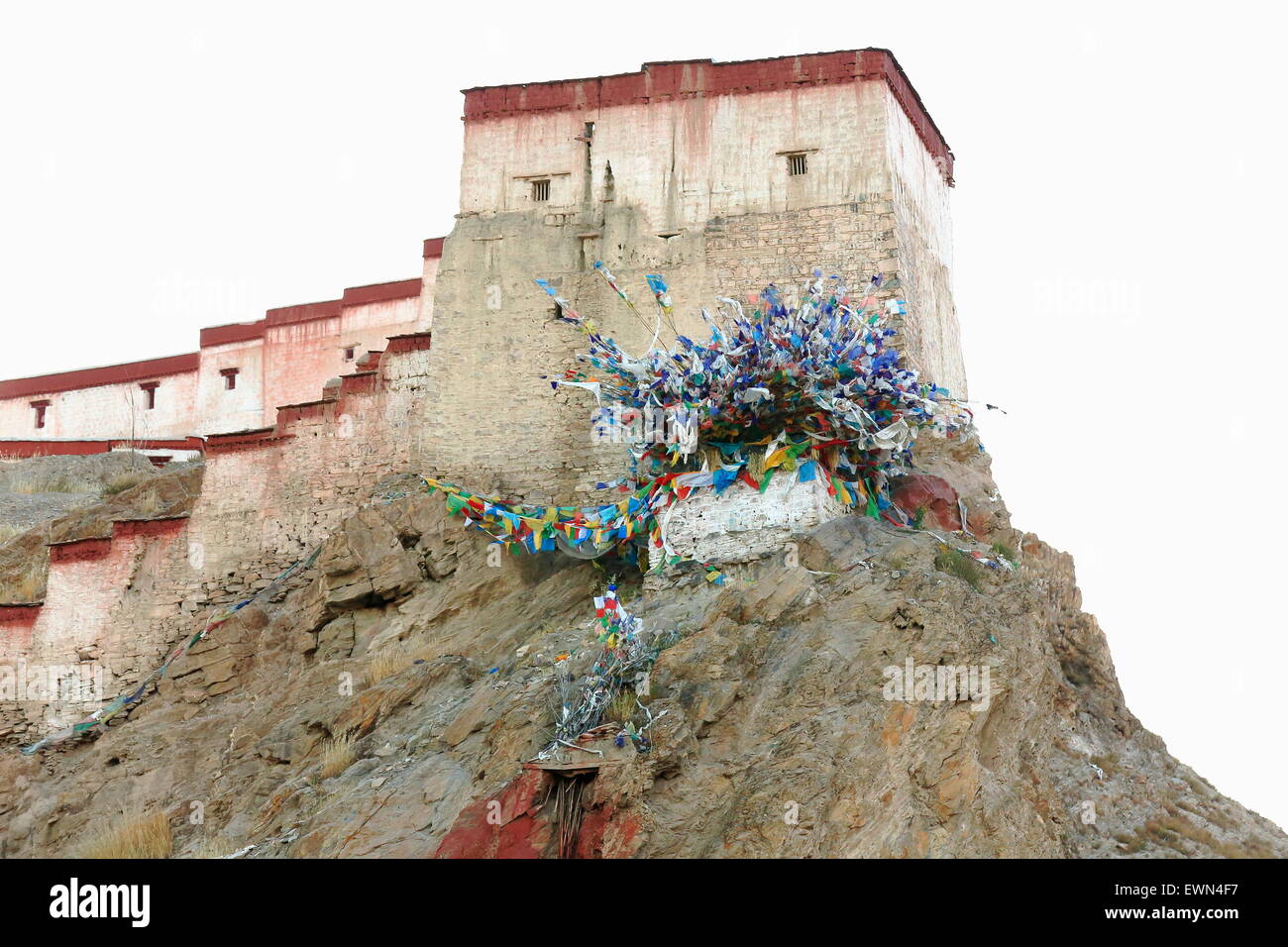The 1394 AD.built Dzong-fort seen from the lower part of the town at ...