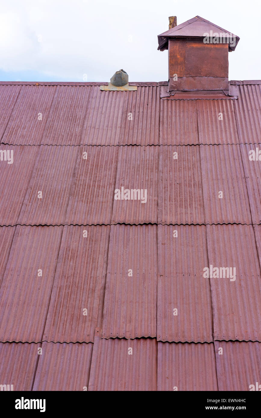 Rusted roof on an old building Stock Photo - Alamy
