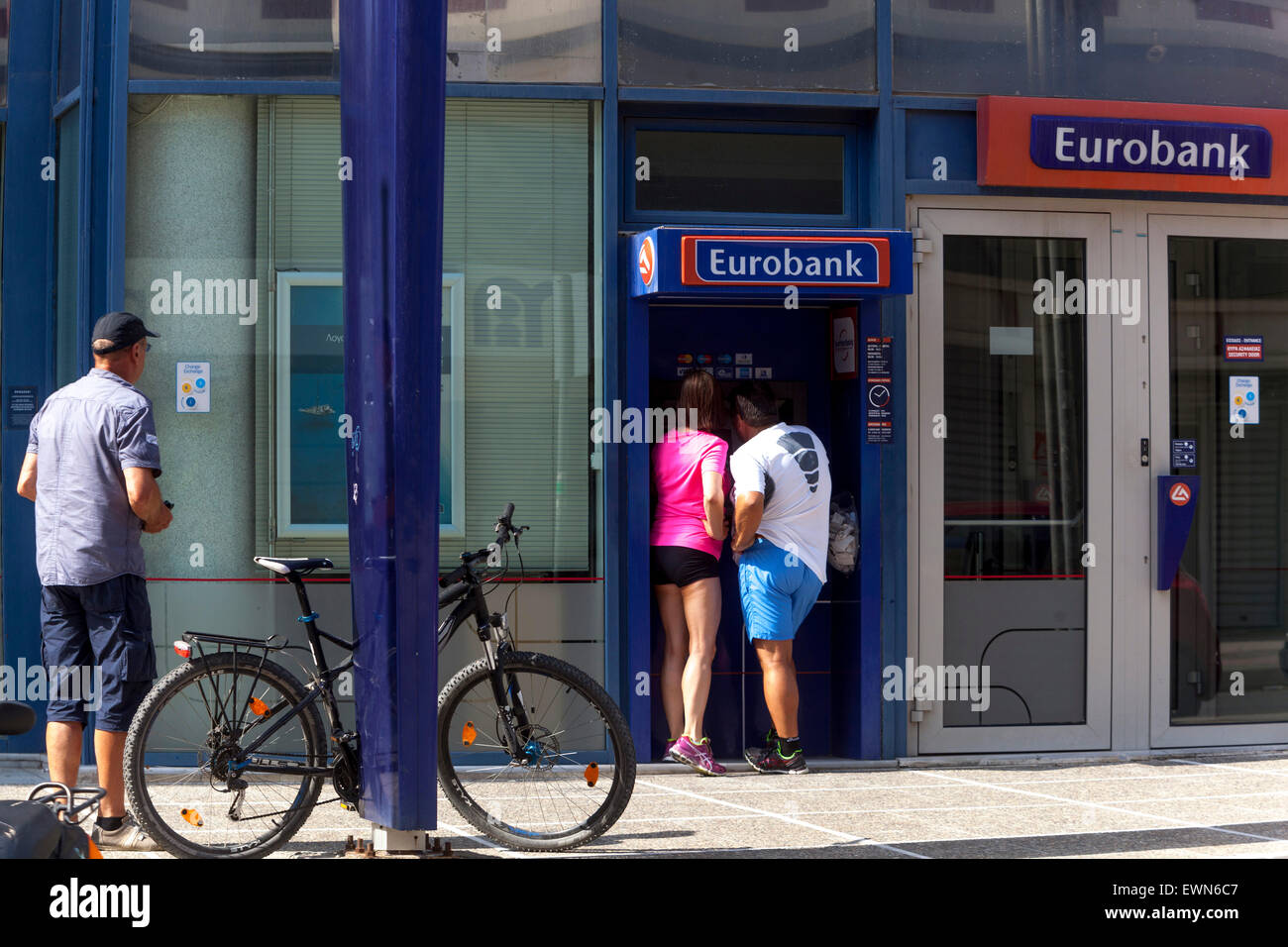 Eurobank greece atm hi-res stock photography and images - Alamy