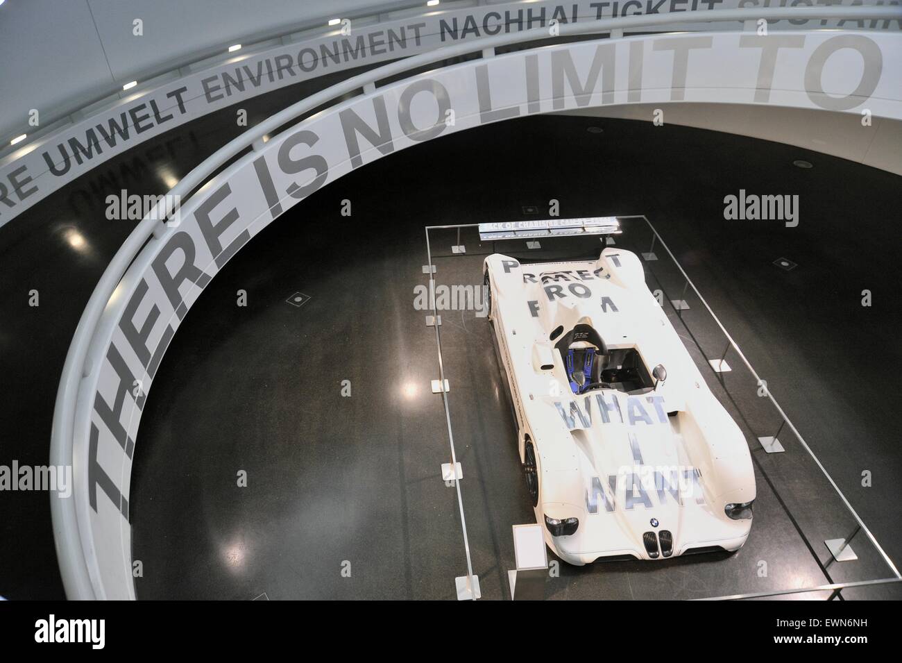 Germany, Munich, historical museum of the BMW car factory at the ...