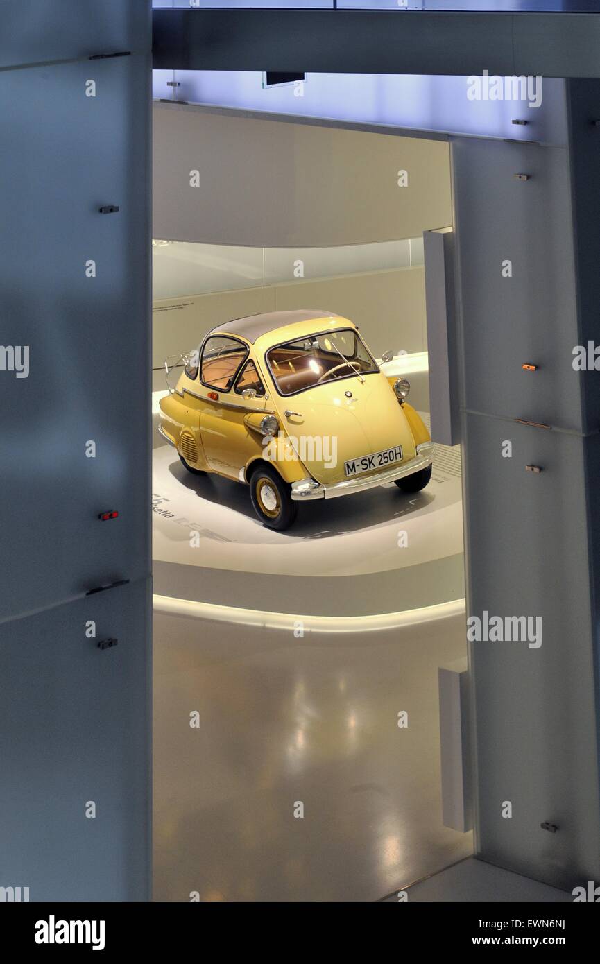 Germany, Munich, historical museum of the BMW car factory at the ...