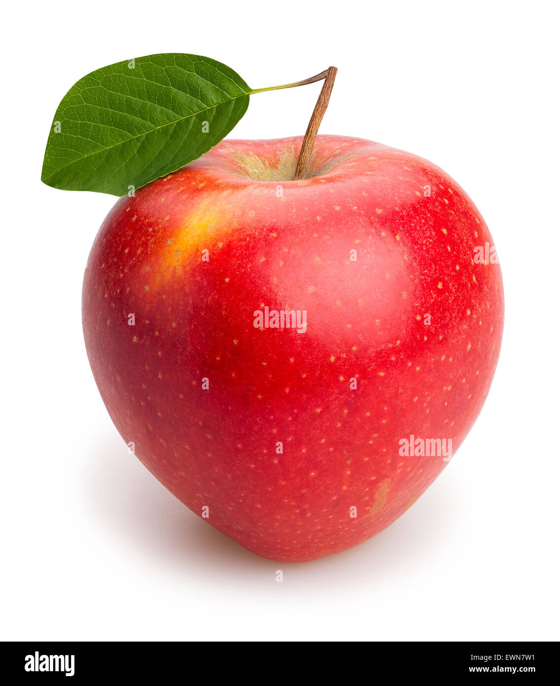 Organic red apple isolated Cut Out Stock Images & Pictures - Alamy