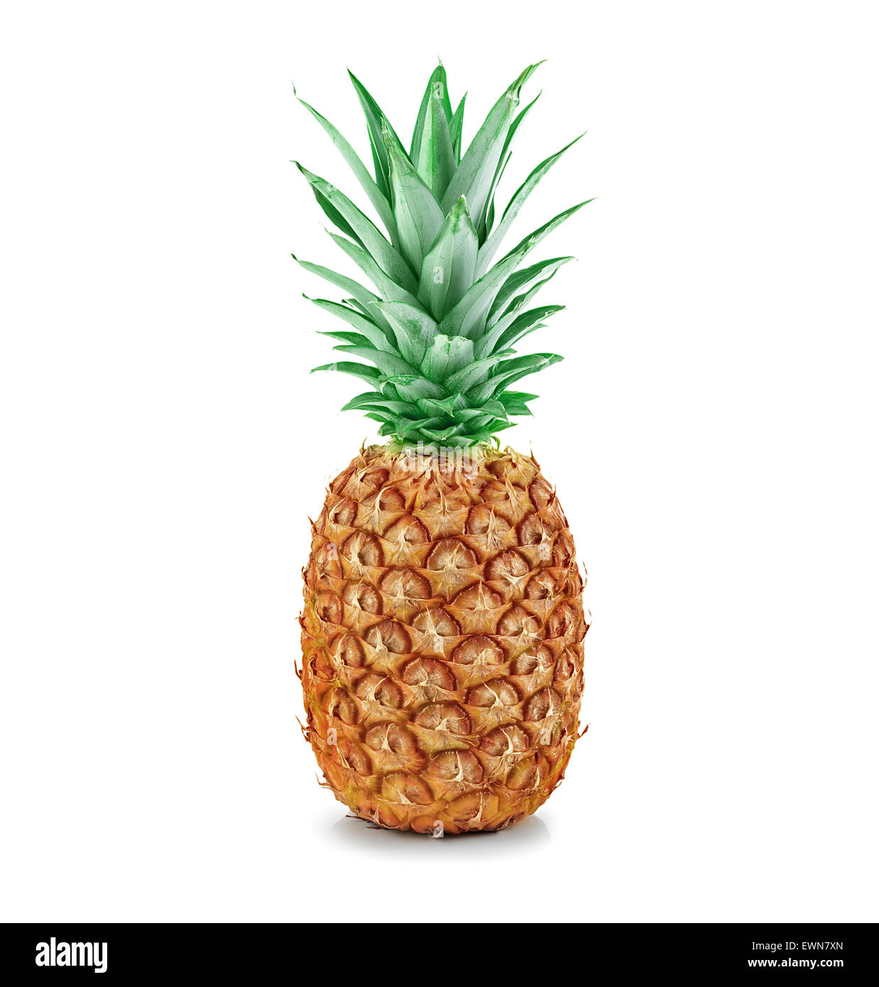 Pineapple close up fruit citrus tropical green leaf Cut Out Stock ...