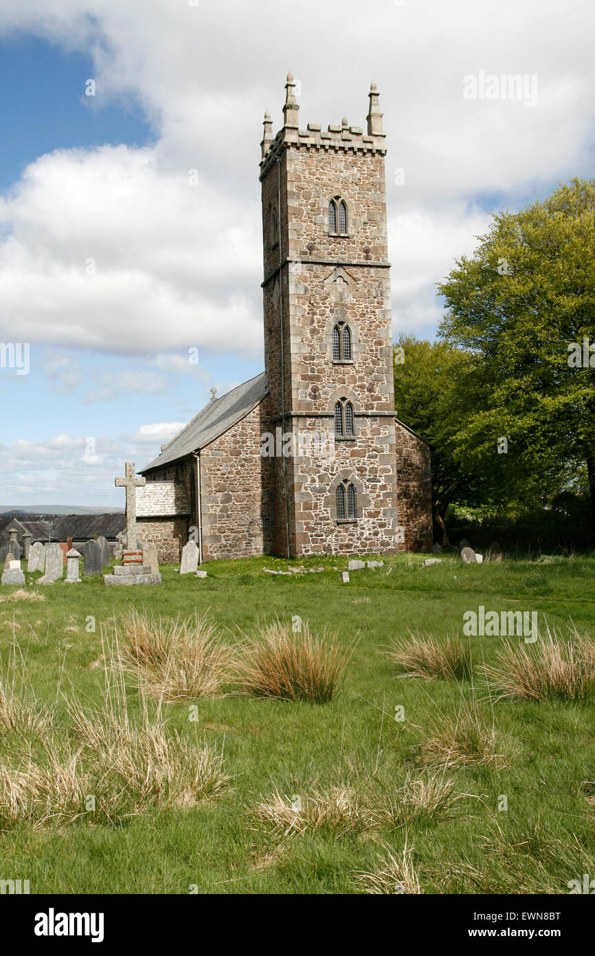 St Michaels church Princetown Dartmoor Devon England UK Stock Photo - Alamy