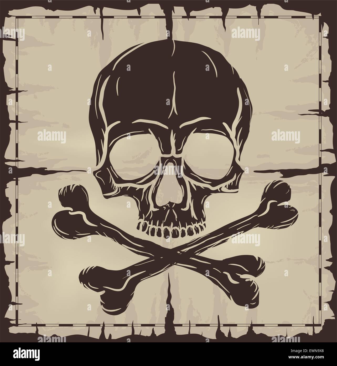 Skull and crossbones drawing hi-res stock photography and images - Alamy