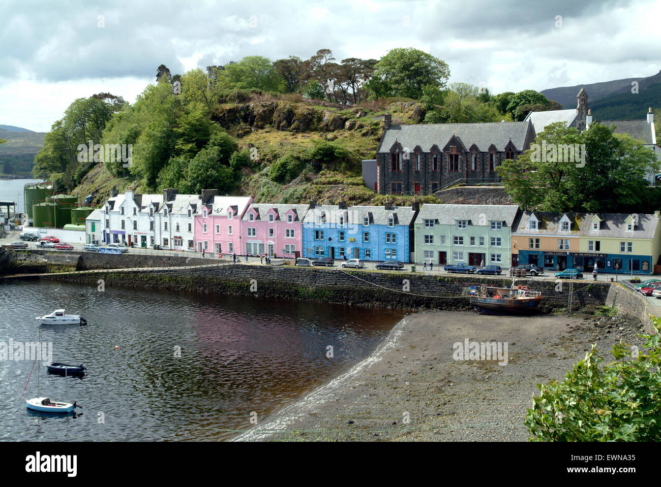 Village Portree, Isle of Skye, Hebrides, Scotland, UK, Europe Stock ...