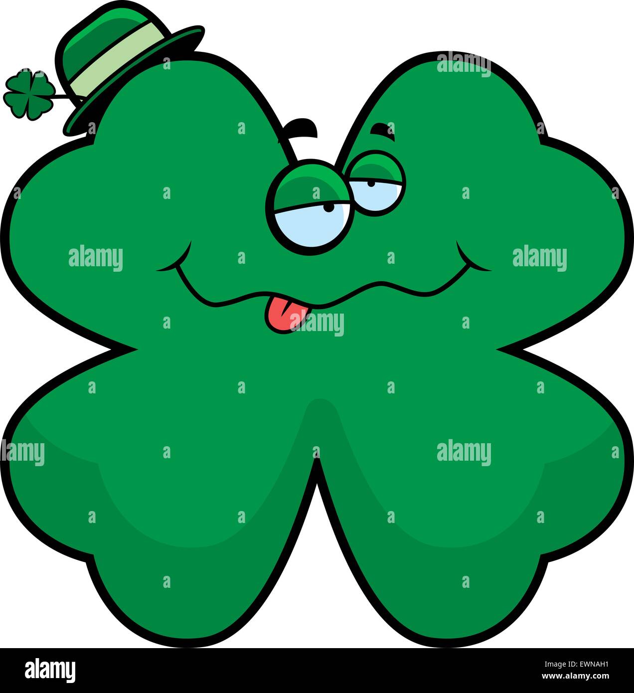 Happy Cartoon Four Leaf Clover High Resolution Stock Photography and ...