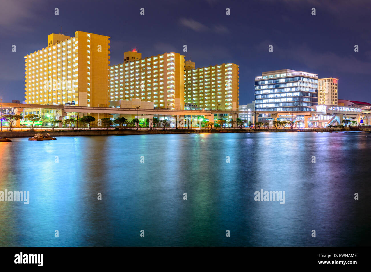 Naha, Okinawa, Japan night cityscape Stock Photo - Alamy
