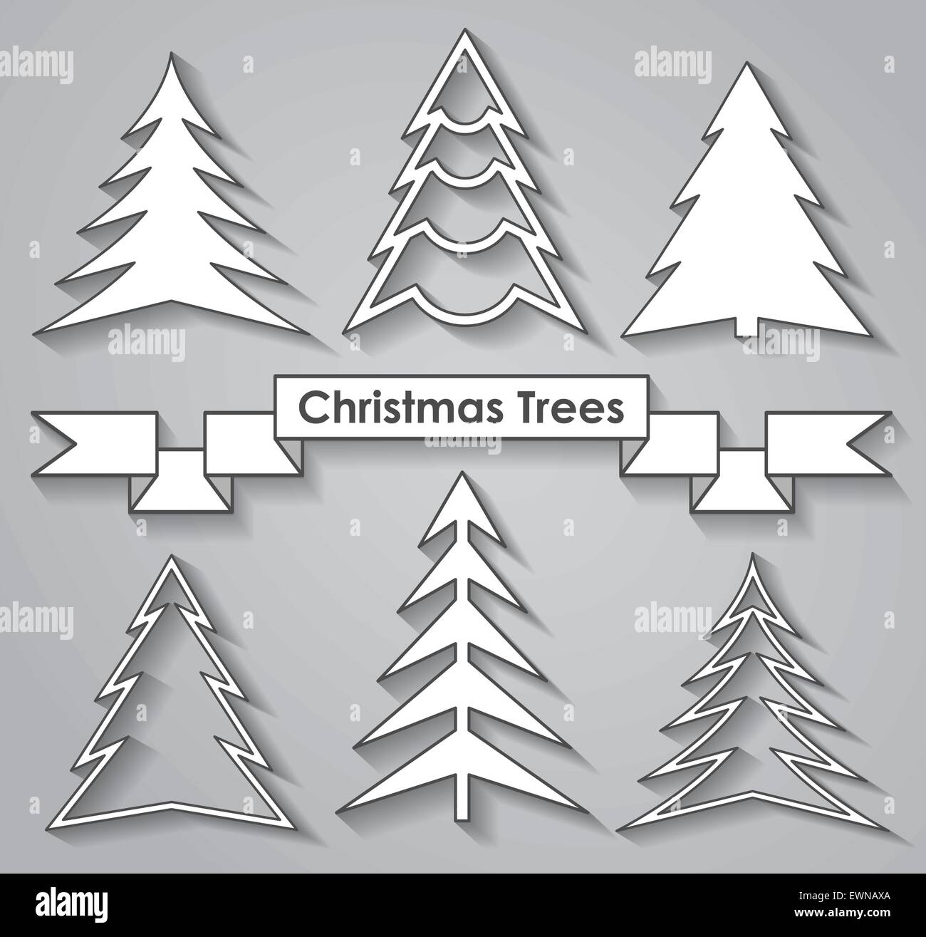 Set vector christmas tree Stock Vector Images - Alamy