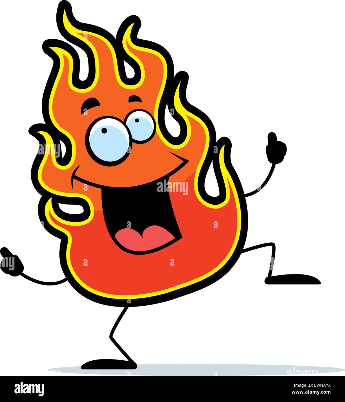 Cartoon red flame smiling happy hi-res stock photography and images - Alamy