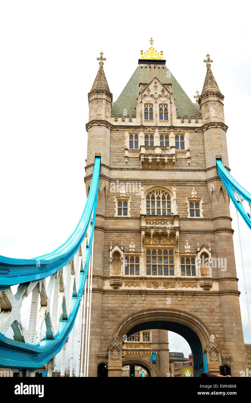 london tower in england old bridge and the cloudy sky Stock Photo - Alamy