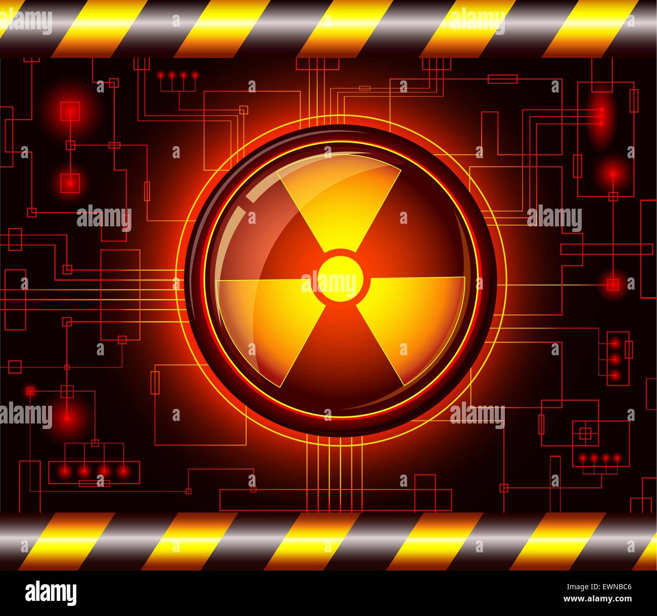 Glossy shiny radiation symbol Stock Vector Images - Alamy