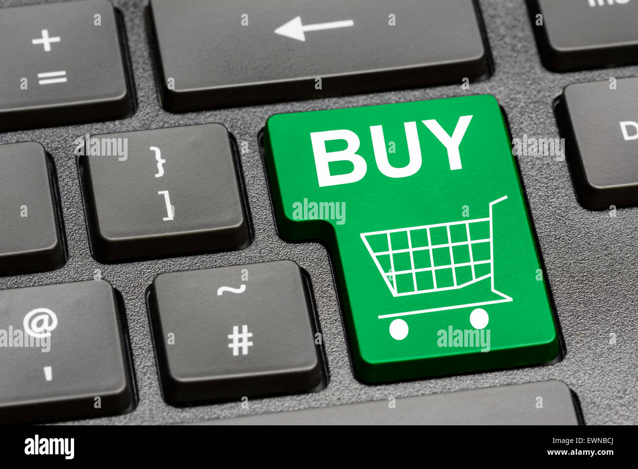 Computer keyboard with a Buy button for online shopping on the Internet ...