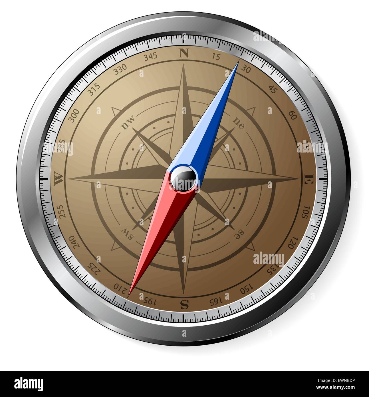 Steel detailed compass isolated on white Stock Vector Image & Art - Alamy