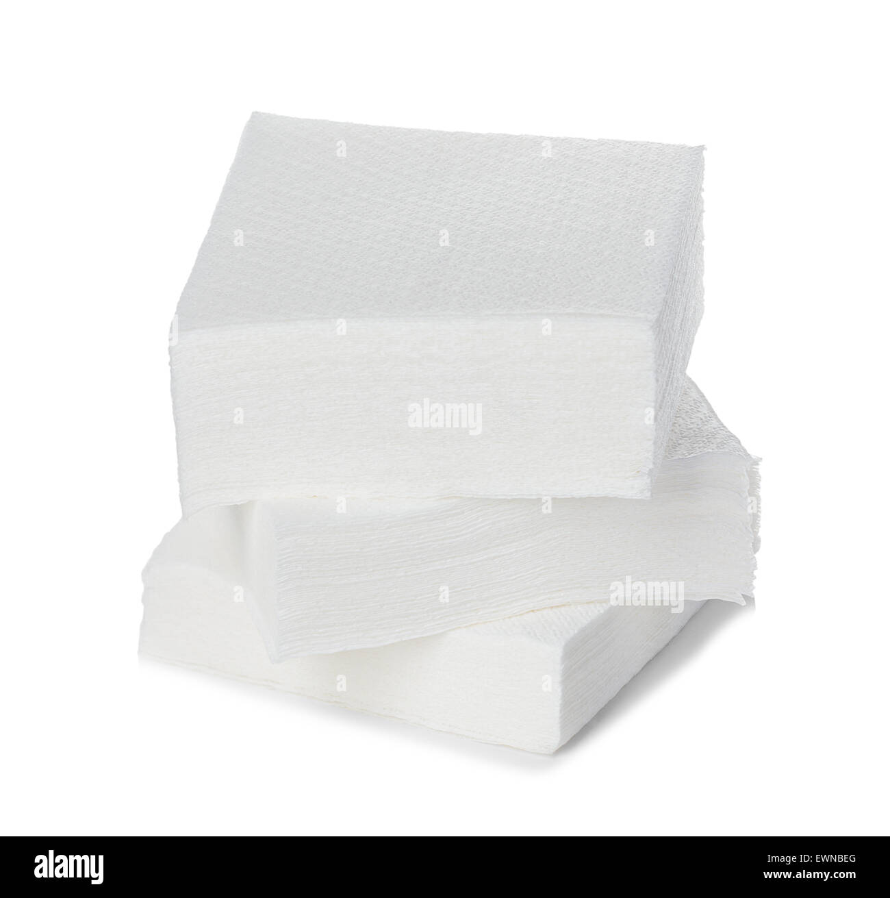 A table napkin isolated on white Stock Photo - Alamy