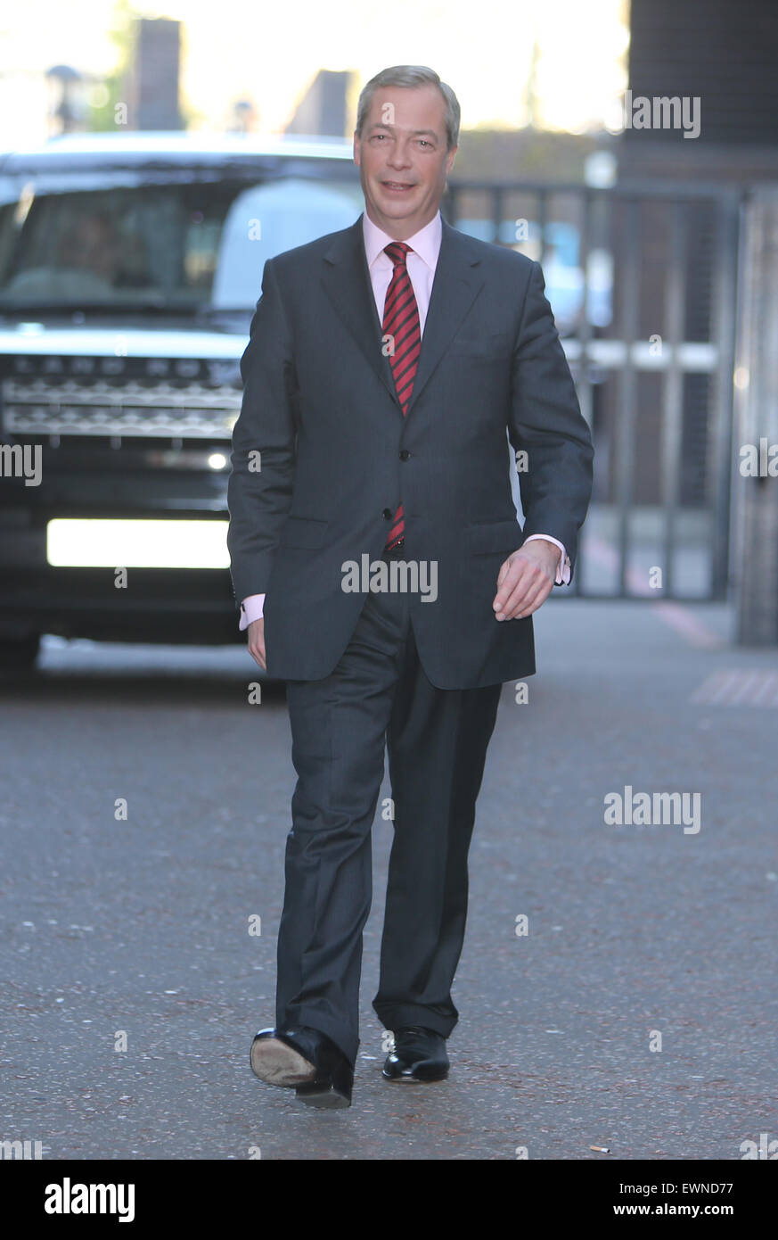 Nigel Farage outside ITV Studios Featuring: Nigel Farage Where: London ...